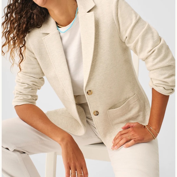 Faherty | Jackets & Coats | Faherty Inlet Knit Blazer Light Oatmeal ...
